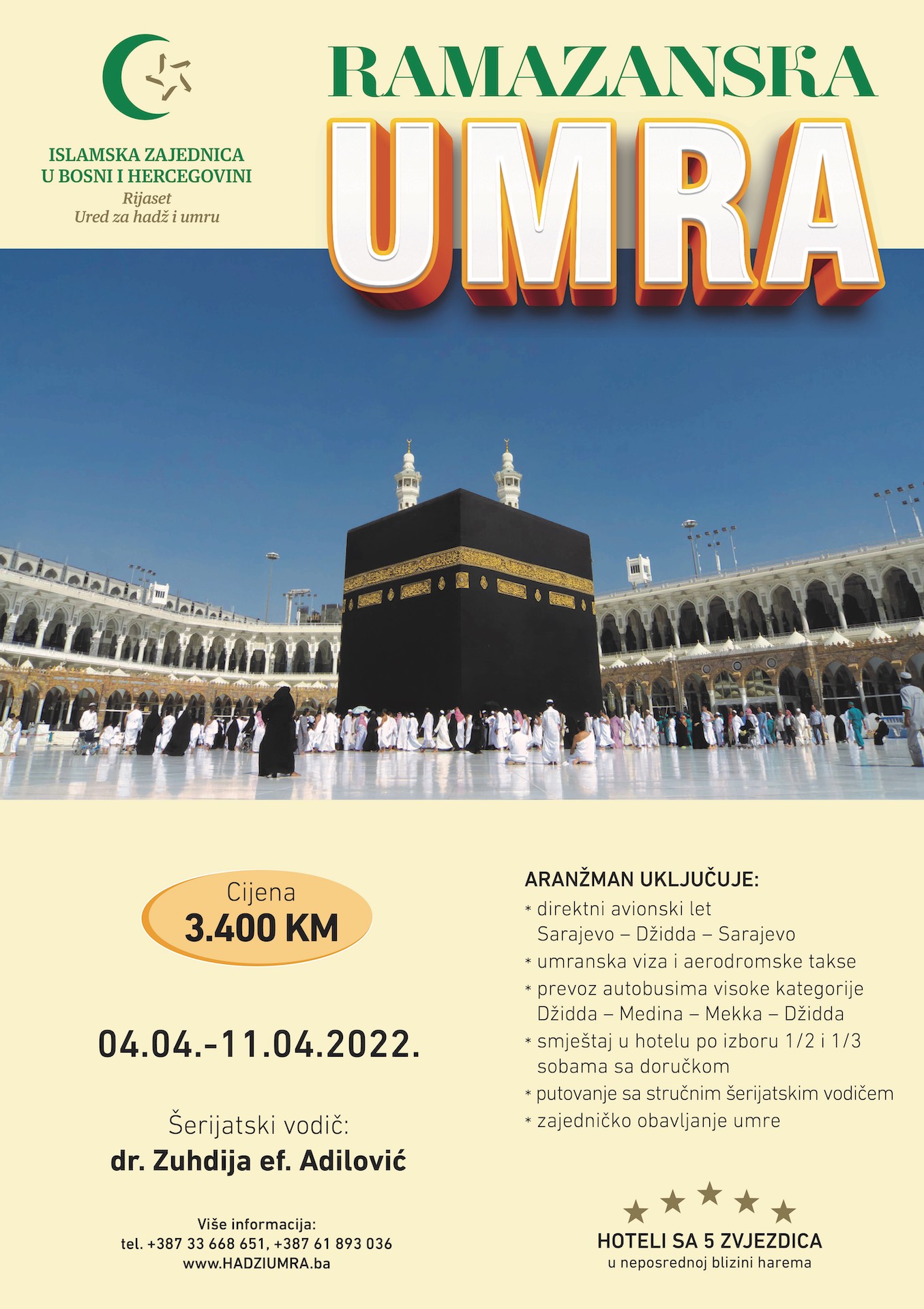 Ramazanska umra – april 2022. (4 – 11.4.2022.) – Hadž i umra BiH