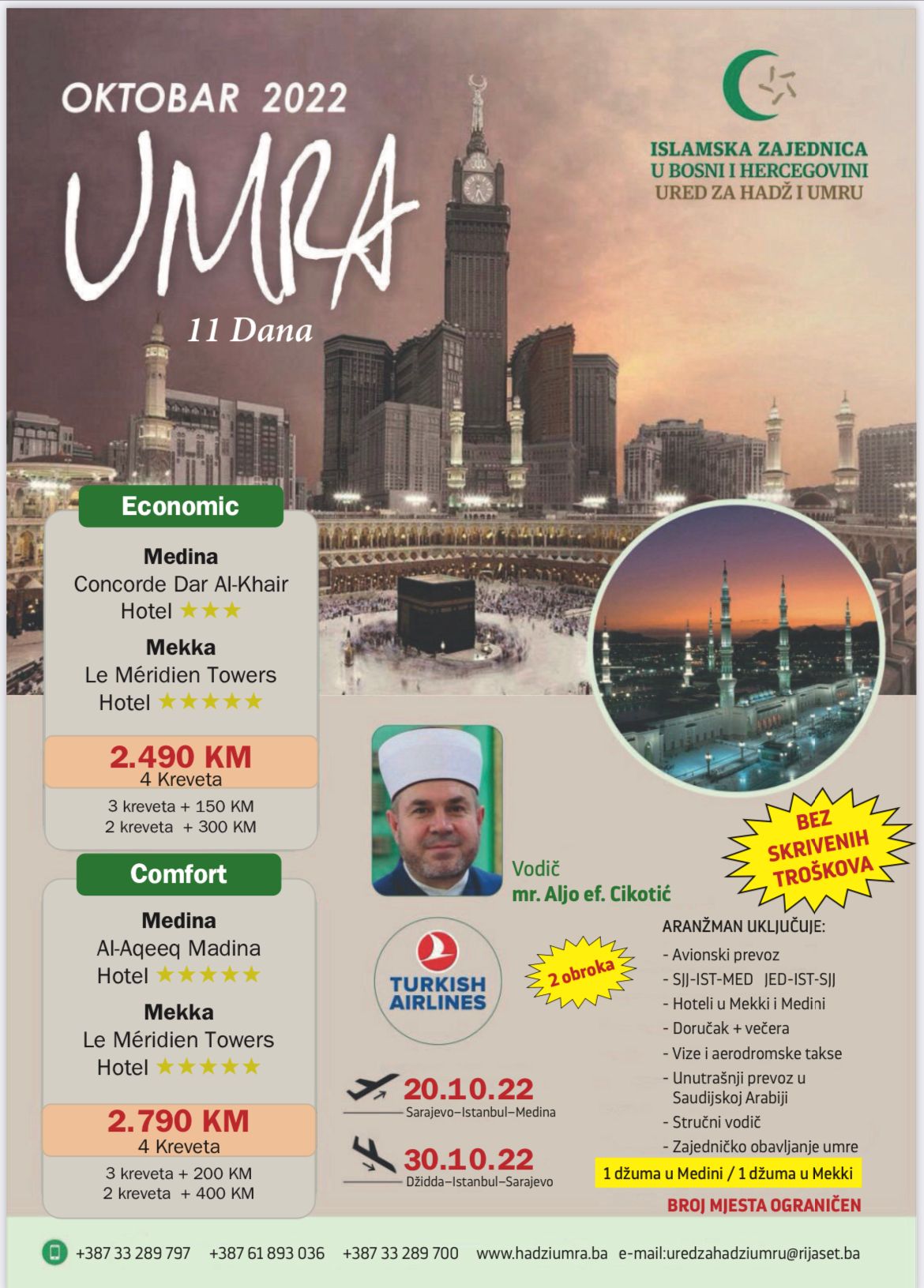 Umra od 20. do 30. oktobra – Hadž i umra BiH